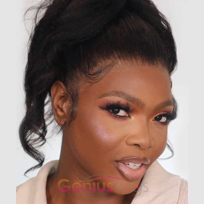 Kinky Straight | Pre-plucked 360 Frontal Wig Human Virgin Hair Wig [GW – GeniusWigs